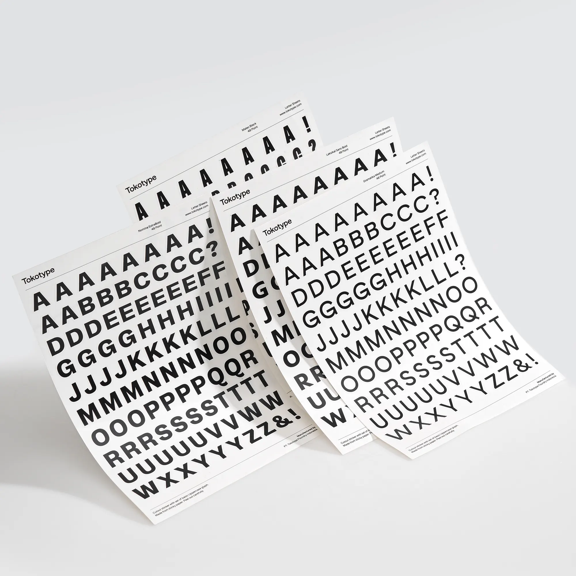 Purchase Letter Sheets Sticker – Tokotype
